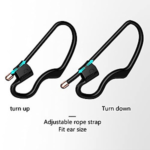Ear Hooks for AirPods Pro 3/ 2 /1 Earbuds Accessories Anti-Lost Loop Anti-Slip Strap Multi-Dimensional Adjustable for Running Jogging Cycling Gym Silicone (Black)