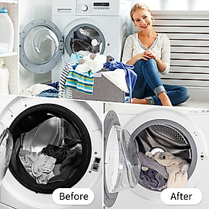 Wall Hanging Laundry Basket, Collapsible Laundry Hamper with Handle & Laundry Balls,Space-Saving Foldable Storage Dirty Washer Organizer Bin Multi-function Container Durable, Set of 2