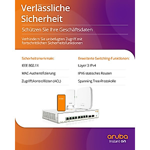 Aruba Instant On 1960 24-Port Gb Smart-Managed Layer 2+ Ethernet Switch with PoE | 24x 1G, 2X 10GBase-T + 2X SFP+ Uplink Ports | 20x CL4 + 8X CL6 PoE (370W) | Stackable | US Cord (JL807A#ABA)
