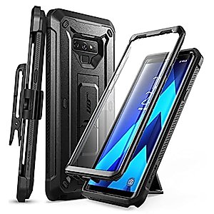 SUPCASE Unicorn Beetle PRO Series Phone Case for Samsung Galaxy Note 9, Full-Body Rugged Holster Case with Built-in Screen Protector for Samsung Galaxy Note 9 2018 (Black)