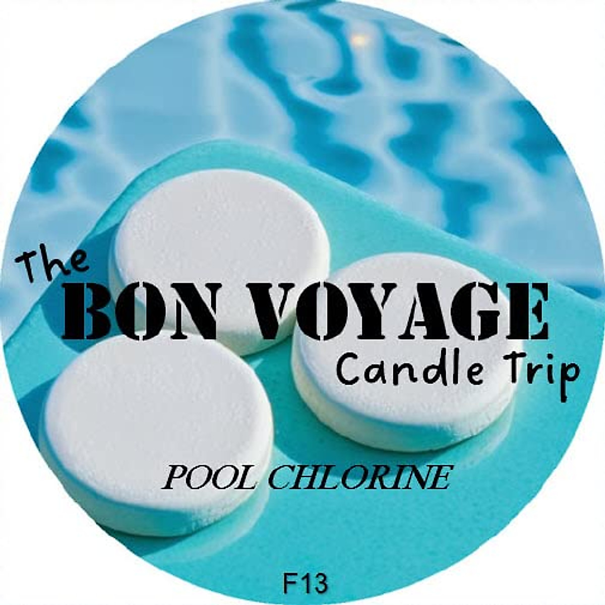 Bon Voyage Pool Chlorine Scented Candles - 4oz Jar Candle - Paraffin Wax Aromatherapy Candles for Home & Gifts for Family and Friends