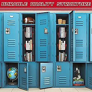 Patelai 3 Pcs 3 Shelf Hanging Locker Organizer for School Work Gym Closet Storage Adjustable Hanging Locker Shelves Hanging Locker Organizer for Children Home Storage Supplies, 9 x 6.7 x 37.8 inches
