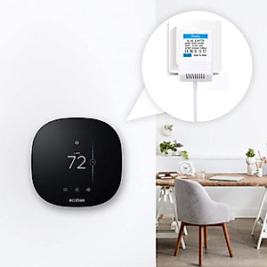 24VAC1A Video Doorbell Power Adapter - 26.5feet Extension Cable, AC110-120V to AC 24 for Eufy, Wyze, Ring, Nest, Ecobee, Sensi, Honeywell Thermostats, Arlo Wireless Video doorbell Transformer(White)