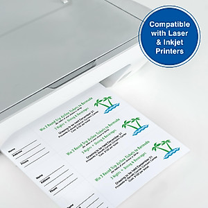 PrintWorks Raffle Tickets, Perforated Cardstock for Tickets with Tear-Away Stubs, 8.5 x 11, 67lb/147gsm, 4 Tickets Per Sheet, 250 Sheets, 1000 Tickets Total, White (04295) (2.75 x 8.5)