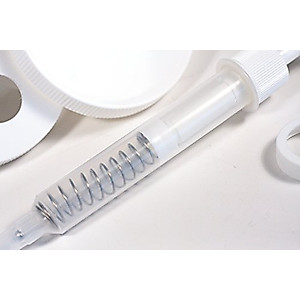 Carlisle FoodService Products Universal Condiment Pump/Dispenser Kit with 5 Lids, White