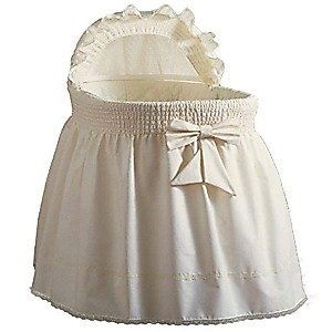 Babydoll Bedding Precious Bassinet Liner/Skirt & Hood, Ecru, 13" x 29"