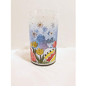 Yankee Candle New Easter Egg Tulip Flowers Crackle Jar Candle Holder Spring Accent