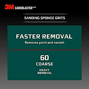 3M SandBlaster Dual Angle Sanding Sponge Gold, 4.5 in. x 2.5 in. x 1 in., 320 Grit, 3/Pack
