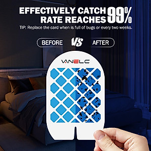 Flying Insect Trap, VANELC 2 Pack Indoor Fly Trap Bug Catcher for Fruit Flies, Gnats, Moths, Houseflies and Mosquitoes, Bug Light Plug-in Insect Mosquito Killer - Odorless and Mess Free (2 Device)