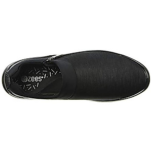 BZees womens Axis Sneaker, Black, 8 Wide US