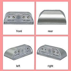 DEEIRAO Home Keyhole Infrared PIR Wireless Auto Sensor Motion Detector LED Light lamp for Kitchen Hallway Stairway Silver