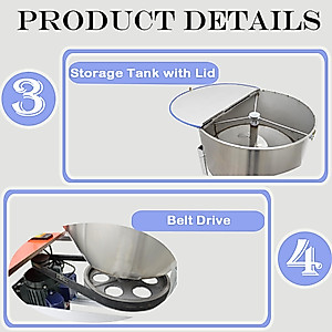 HQHAOTWU 201 Stainless Steel Feed Mixer Vertical Granular Plastic Mixing Machine for Animal Feed Mixing and Stirring 75KG/165LBS Capacity Stirrer 3KW 1720r/min