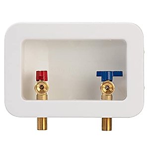 Lingmfg Washing Machine Outlet Box Sweat Thread with 2 inch Central Drain, 1/2 inch Thread, 1/2 inch Copper Sweat, Connection 3/4 inch Washing Machine Hoses