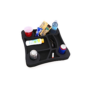 Polar Whale Floating Drink Holder Refreshment Table Tray for Pool Beach Party Float Lounge Durable Foam 17.5 Inches Large 10 Compartments UV Resistant