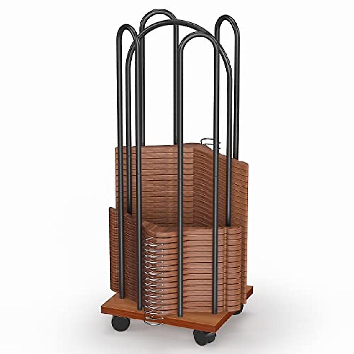 Hanger Organizer Stacker, Hanger Stacker with Swivel Caster Wheels, Hanger Holder Hold Up 80 Wooden Clothes Racks for Closet Laundry Dry Cleaning Room