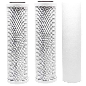 CFS COMPLETE FILTRATION SERVICES EST.2006 Replacement Filter Kit Compatible with Krystal Pure KR10 RO System - Includes Carbon Block Filters & Polypropylene Sediment Filter
