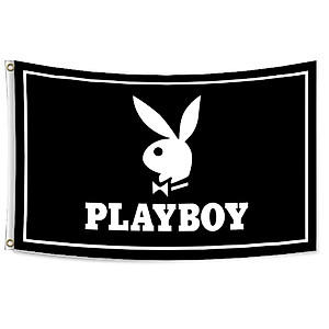 Playboy Banner Flag 3x5Feet Funny Flag with 2 Brass Grommets For College Dorm Room Man Cave