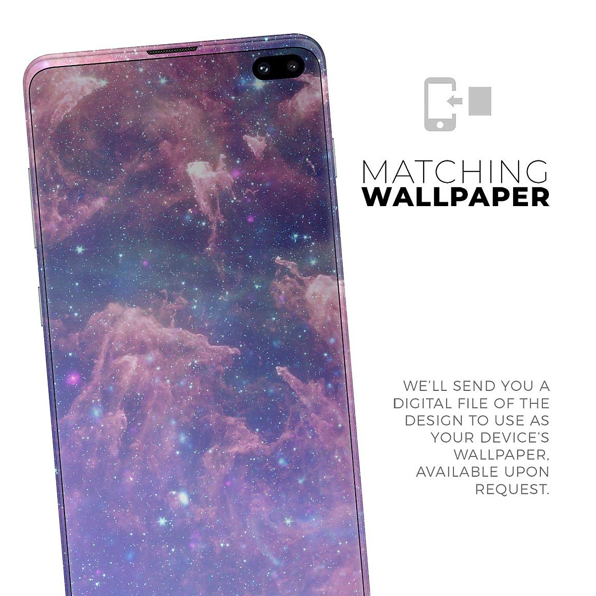 DesignSkinz Colorful Nebula Protective Vinyl Decal Wrap Skin Cover Compatible with The Samsung Galaxy S20 (Screen Trim & Back Glass Skin)