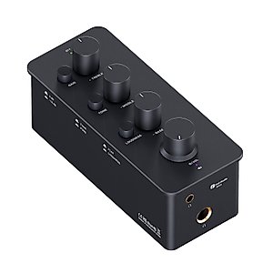 Fosi Audio SK01 Headphone Amplifier Equalizer Preamp with Bass Midrange Treble Tone Control and Loudness Compensation Portable Class A Analog Amp for Electric Guitar Instrument with 3.5mm 6.35mm Jacks