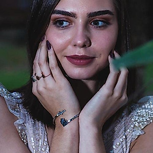 Stone Armory Silver Plated Brass Michigan Wrap Bracelet For Women | State Of Michigan Jewelry | Michigan Adjustable Wrap Bracelet | Perfect Upper Peninsula Michigan Gift