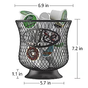 ITHSKUILL Coffee Pod Holder, Sturdy K Cup Organizer, Large Capacity K Cup Storage for Keuring Espresso Capsule Coffee Creamer, Easy to Refill and Organize for Cafe Bar, Coffee Bar Decor