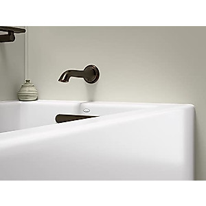 KOHLER K-20201-RA Underscore Rectangle 60-Inch x 30-Inch Alcove Bath with Integral apron, integral flange and right hand drain, White