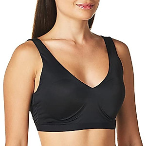 Warner's womens Cloud 9 Super Soft, Smooth Invisible Look Wireless Lightly Lined Comfort Rm1041a T Shirt Bra, Black, Large US