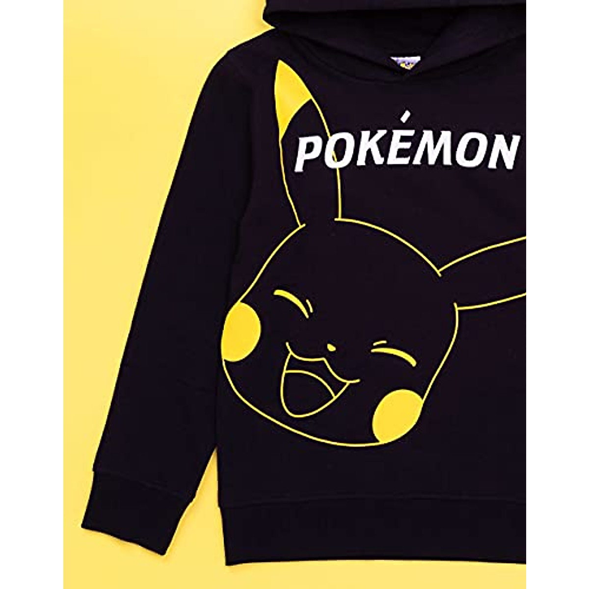 Pokemon Hoodie Boys Kids Game Gifts Pikachu Black Jumper Pullover 5-6 Years