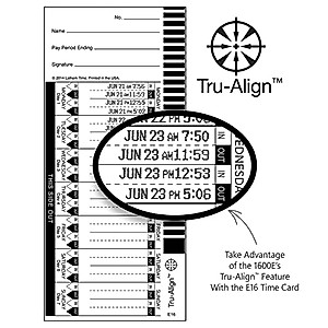Lathem Atomic Time™ Clock With Tru-Align™, 1600E, Unlimited Employees, 5.7"H x 6.3"W x 7.2"D, Gray