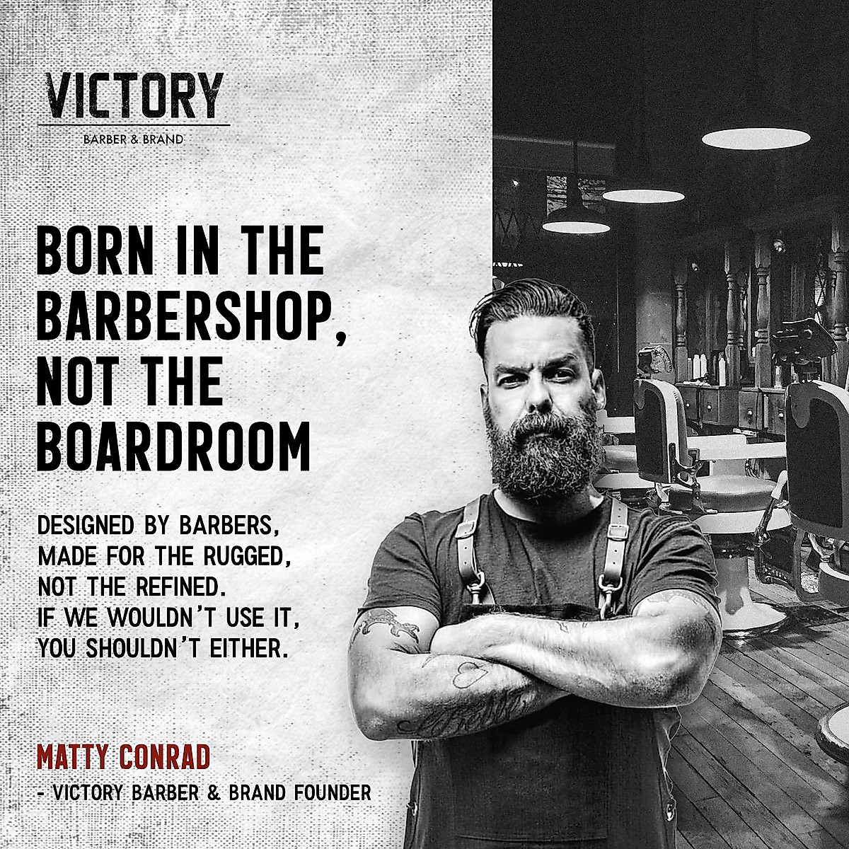 Victory Barber & Brand Beard Wash - Made in USA, Men's All-in-One Shampoo and Conditioner, Hydrating, Smoothening, Softening, 8.4 Fl Oz