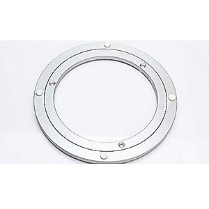 NUZAMAS Set of 2 125mm(5inch) Heavy Duty Aluminium Alloy Rotary Table Bearings Turntable Round Dining Table Smooth Swivel Plate for Tabletop Serving Trade Show Displays