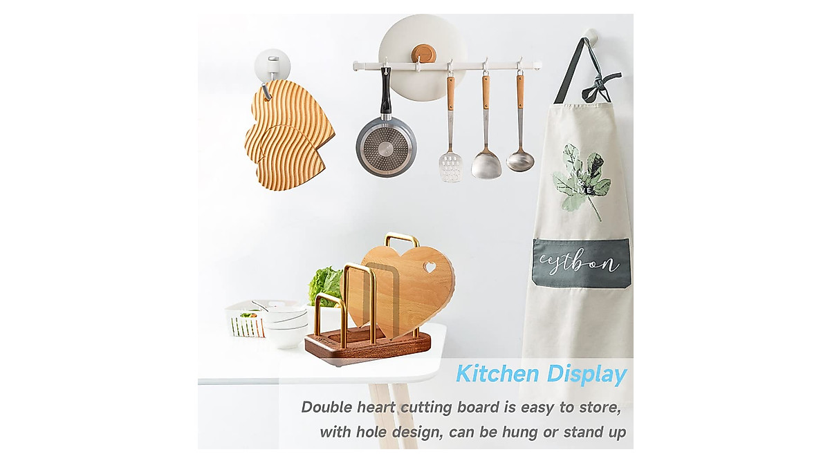 Stylish Double Heart Cutting Board for Home & Parties