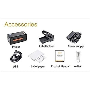 Beeprt BY426BT | High Speed Thermal Label Printer for 4X6 Labels | Bluetooth Enabled | Free Label Holder | Compatible with Windows, MacOS, Android and iOS Systems | 12 Month Free Replacement Warranty…
