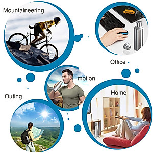 20oz Stainless Steel Water Bottle,Sports Water Bottle,Water Filter Bottle Make Alkaline Ionized Water,Excellent Taste, Double Wall Vacuum Insulated Cold,for outdoor sport,travel(sliver)