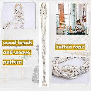 Macrame Ukulele Hanger Macrame Wall Mount Hanger Stand Holder for Concert Ukulele Wall Decor Ukulele Case Alternative Kit