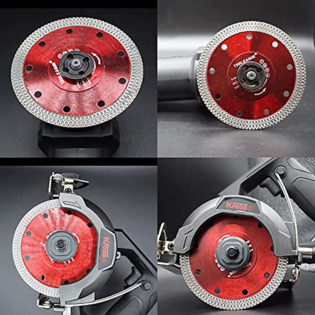 TOOLEAGUE Diamond Saw Blade, 4-1/2 inch Super Thin Tile Blade, Diamond Cutting Wheel for Cutting Porcelain Tile Granite Marbles, 10 Pcs