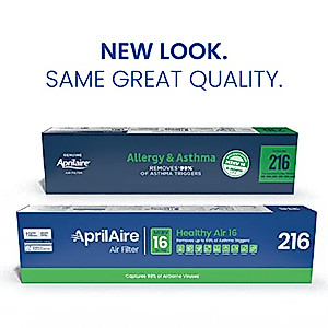AprilAire 216 Replacement Filter for AprilAire Whole House Air Purifiers - MERV 16, Allergy, Asthma, & Virus, 20x25x4 Air Filter (Pack of 2)