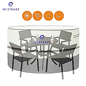 Patio Furniture Covers, 108"Diax32"H Heavy Duty Waterproof UV Resistant Outdoor Furniture Cover Fits 7-9 Large Round Furniture Set