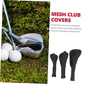 BESPORTBLE 3pcs Golf Club Cover Putter Headcover Golf Club Covers for Club Golf Club Breathable Putter Cover for Men Mesh