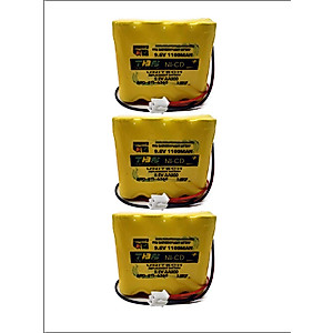 3PC Unitech AA900mAh 9.6V Battery Emergency Light 9.6V 1.1Ah NiCD