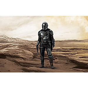 Revell 06784 Star Wars: The Mandalorian Din Djarin™ - The Bounty Hunter 1:9 Scale Unbuilt/Unpainted Plastic Model Kit with Diorama Base