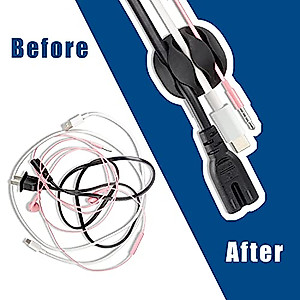 18 Pack Cable Clips Self Adhesive Cord Holders Ideal Cable Cords Management for Organizing Cable Wires Home, Office, Car, Desk Nightstand (18-Black)