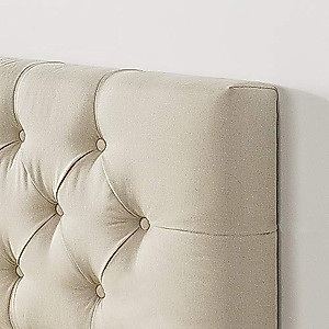 ZINUS Misty Upholstered Platform Bed Frame, Mattress Foundation, Wood Slat Support, No Box Spring Needed, Easy Assembly, Taupe, King