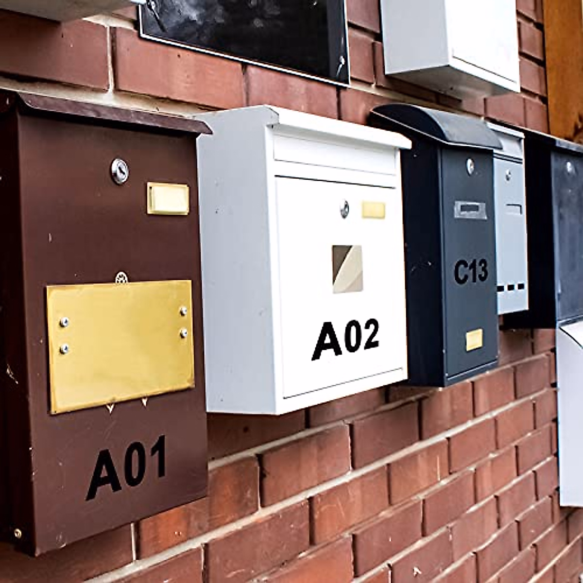 8 Sheets Self Adhesive Vinyl Letters Numbers Kit, Mailbox Numbers Sticker for Mailbox, Signs, Window, Door, Cars, Trucks, Home, Business(2 Inch,Black)