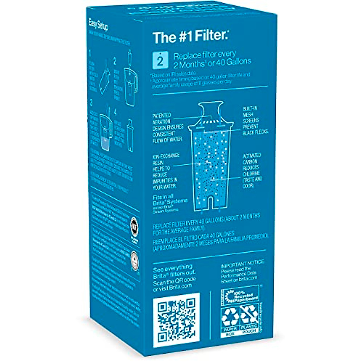 Brita Standard Filter Replacement, White