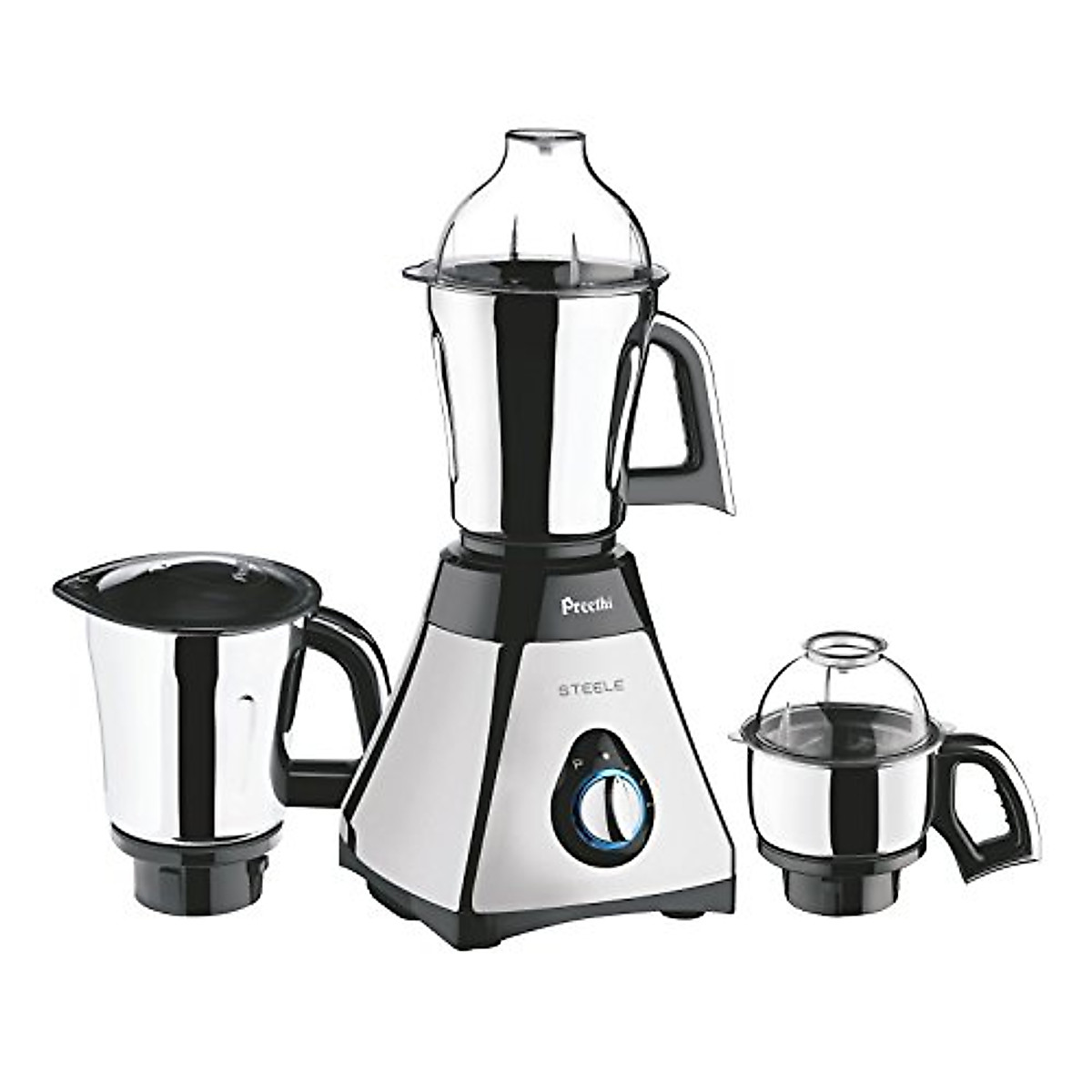 Preethi Mixer Grinder, 13 x 8.6 x 12.5 inches, Black, Silver