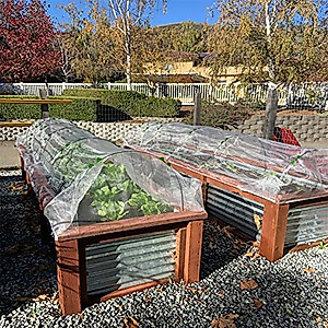 Greenhouse Tunnel with Clips,Set of 6,Greenhouse Hoops for Supporting Garden Row Covers to Protect Plants from Frost, Insects, Birds, or Intense Sun