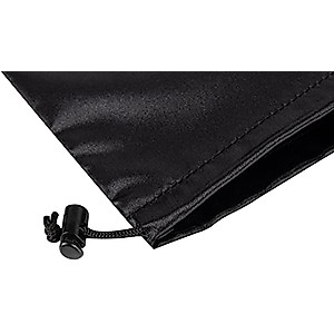 Satin Bags with Drawstring for Lingerie, Jewelry, Gifts, Party Favors, Candy, Goodies or Wedding Presents (7 x 9 inch - 12 pack, Black)