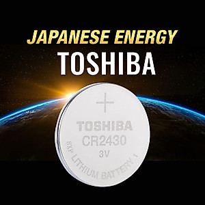 TOSHIBA CR2430 3V Lithium Coin Cell Battery Pack of 5