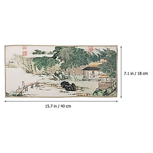 Kichvoe 2pcs Chinese Style Kitchen Tea Towels Chinoiserie Dish Towels Kitchen Bar Towels Large Plate Cloth Gongfu Tea Tray Mat Kung Fu Tea Accessory Set (Style 2)